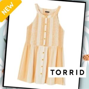 torrid | Tops | New Torrid Smocked Stripe Button Tank Tsmok55f | Poshmark